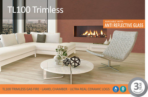 Vision Trimline TL100 Trimless Gas Fire | Hearth & Homes
