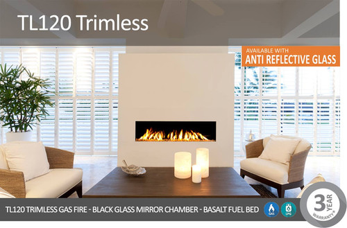 Vision Trimline TL120 Trimless Gas Fire | Hearth & Homes