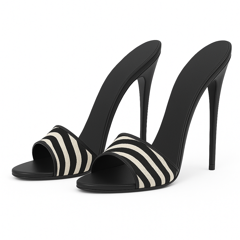 Zebra Noir Mule | the slm