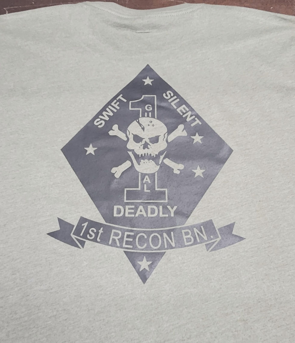 1st Recon BN ALL BLACK LOGO | brotherrecon