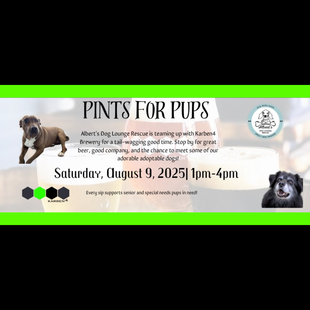 Pints for Pups - Karben4 Brewing | Albert's Dog Lounge
