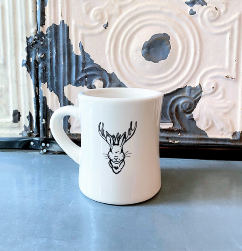 TCB Classic Diner Mug feat. Steve the Jackalope - NATURAL | TCB