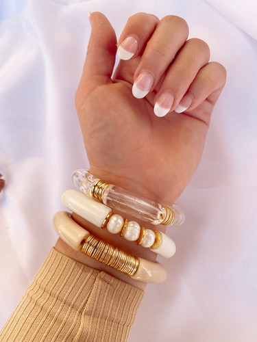 Simply Pearl Acrylic Stack | Paige Alyse Designs