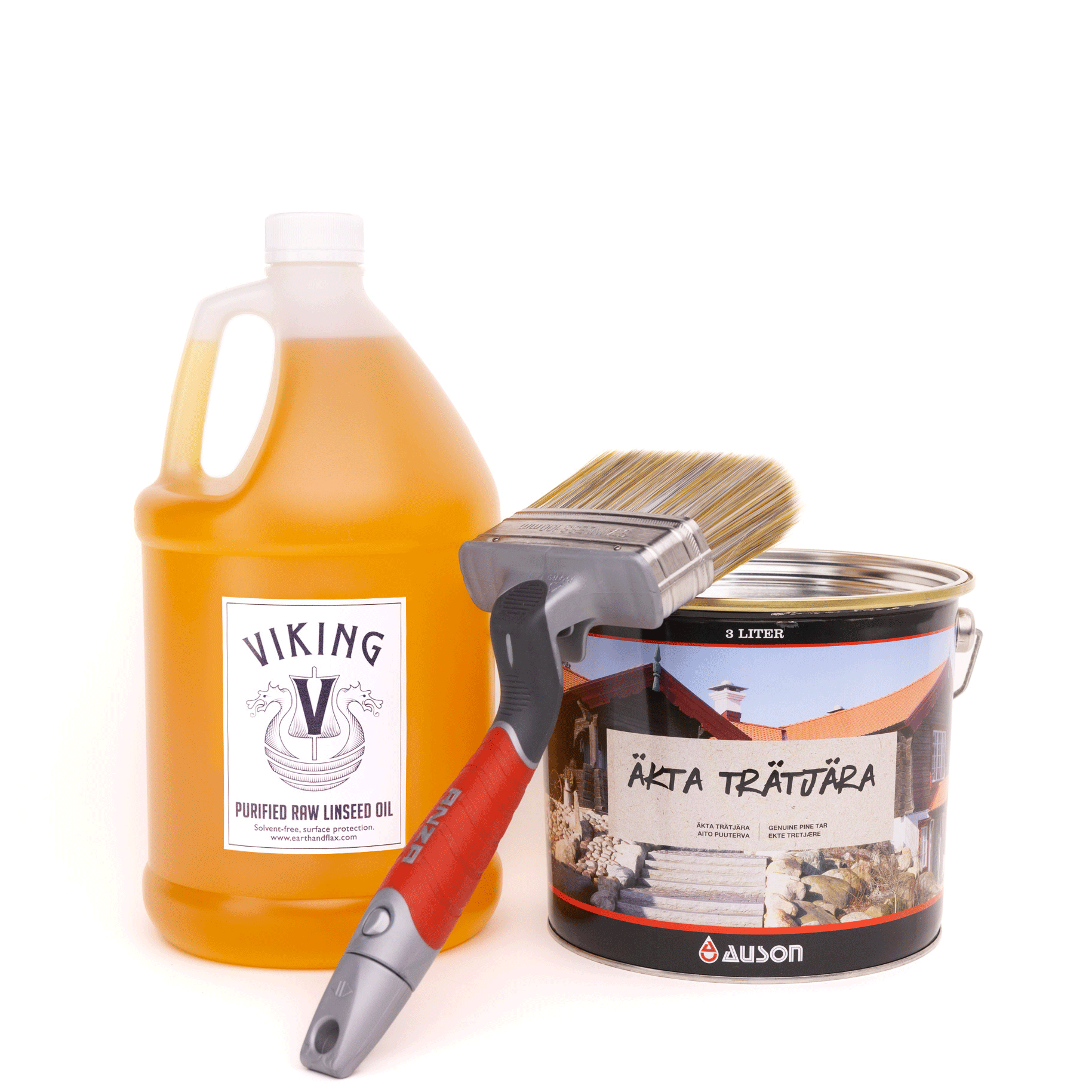 Dark Pine Tar Kit w/120mm Brush | www.earthandflax.com