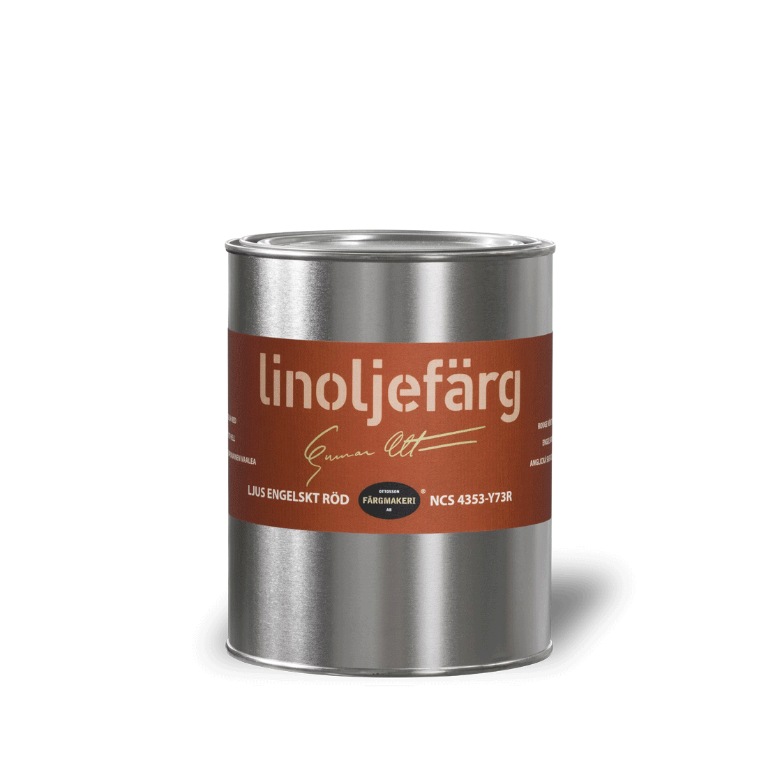 Light English Red Ottosson Linseed Oil Paint: 1 Liter | www ...