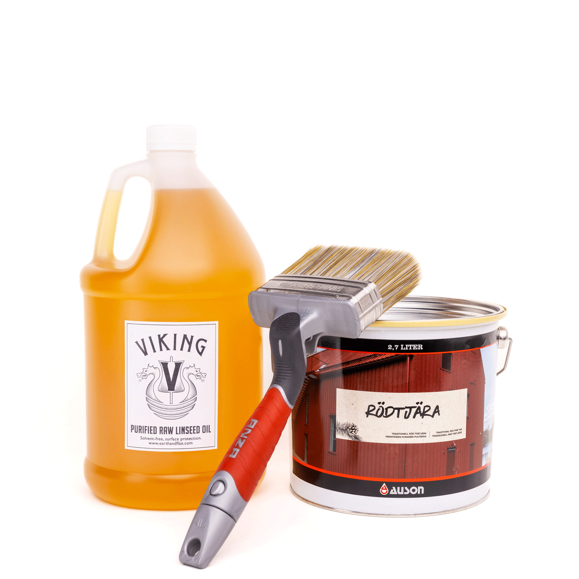 Red Pine Tar Kit w/ 120mm Brush | www.earthandflax.com