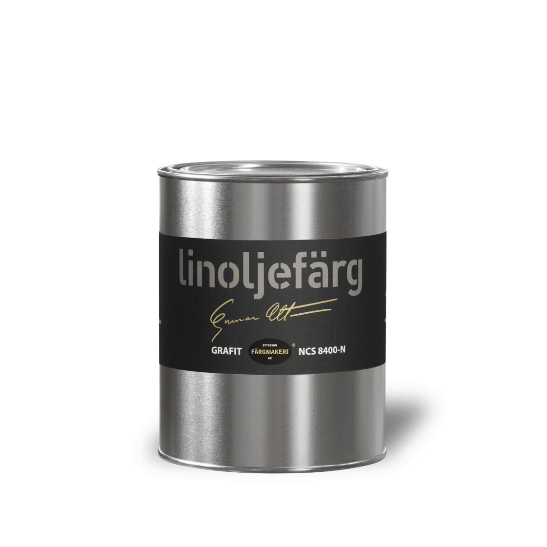Graphite Ottosson Linseed Oil Paint: 1 Liter | www.earthandflax.com