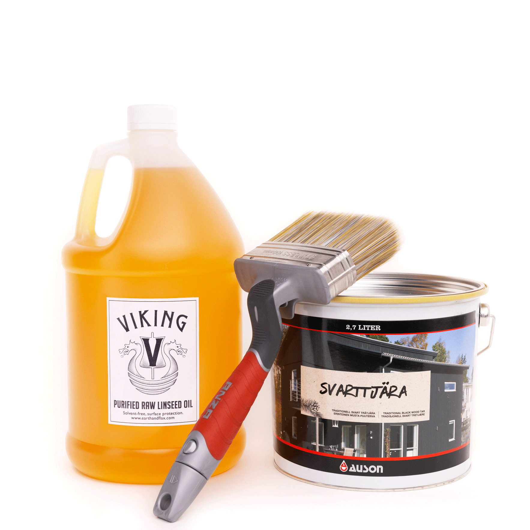 Black Pine Tar Kit w/ 120mm Brush | www.earthandflax.com