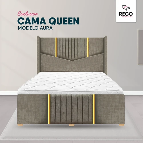 Cama Queen Aura | Reco Mueblería Fina
