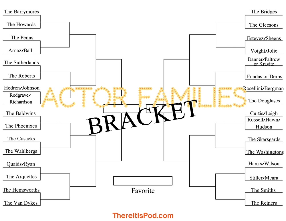 Pop Talk: Actor Families Bracket