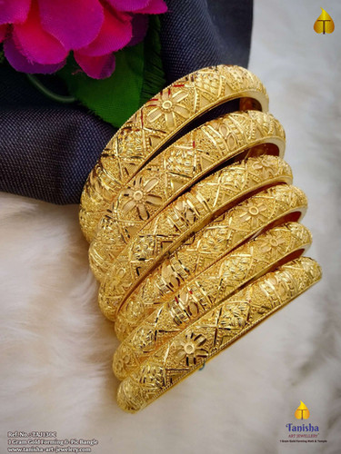New Flower Concept 6 Piece Bangle | Tanisha Art Jewelery