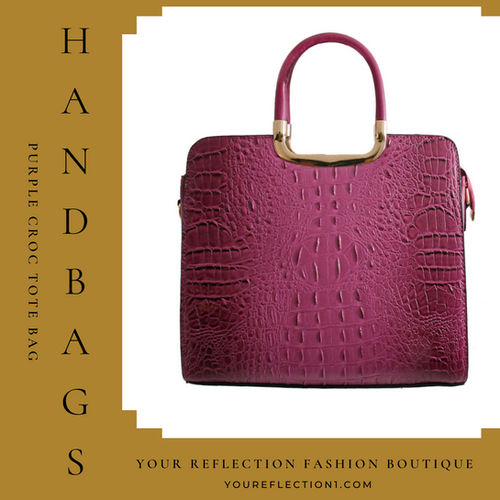 PURPLE - Croc Tote Bag | Your Reflection Fash