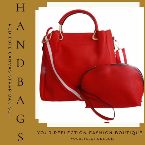 RED - . Flawless Look Tote Bag with a Removable Pouch | Your Reflection ...