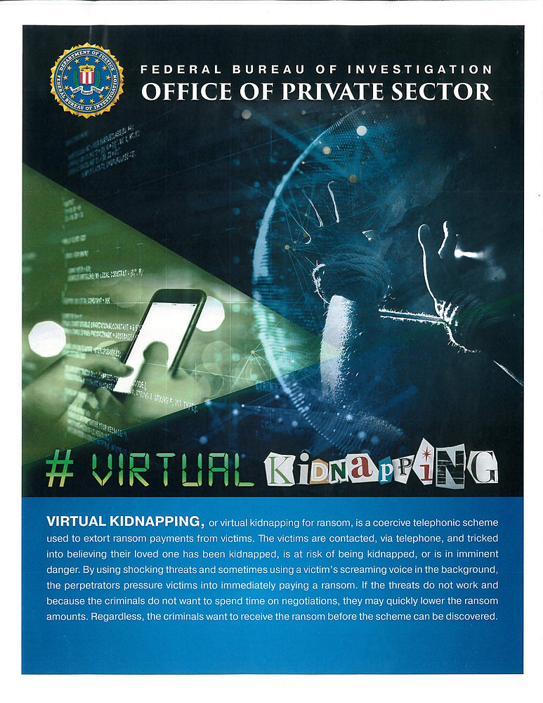Virtual Kidnapping for Ransom Scam