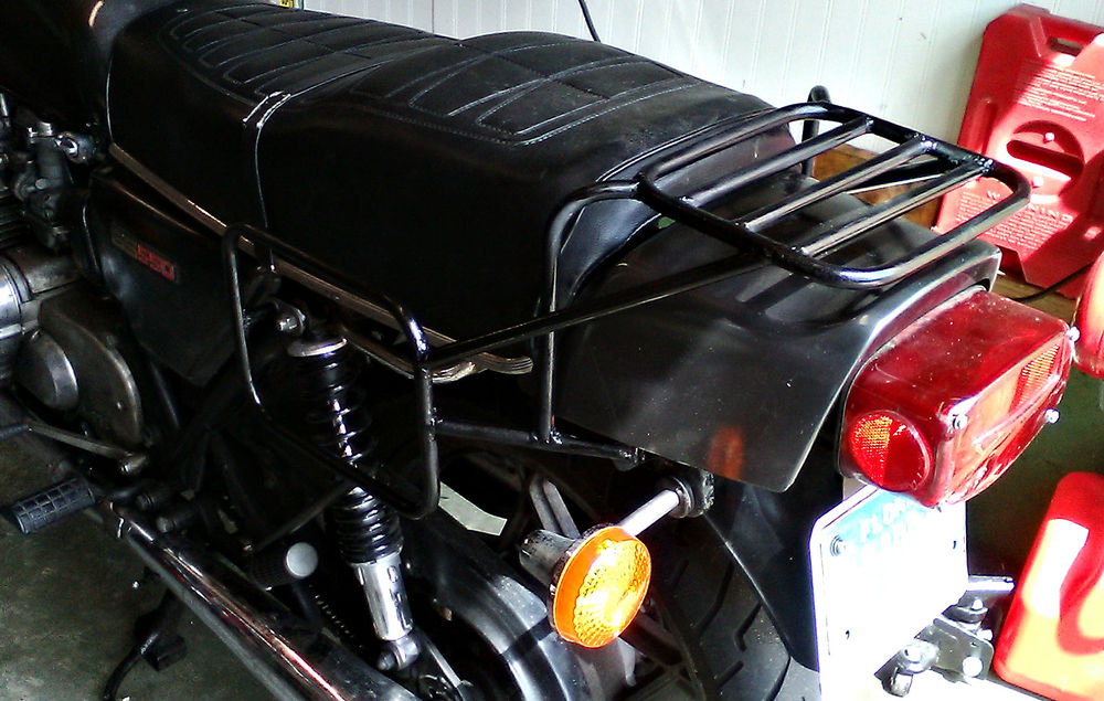 Pannier Racks on a Vintage Motorcycle