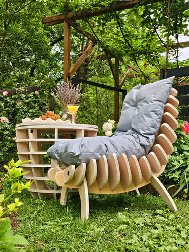 Whale Tail Chair with the table (one person set) | Zorka Furniture ...