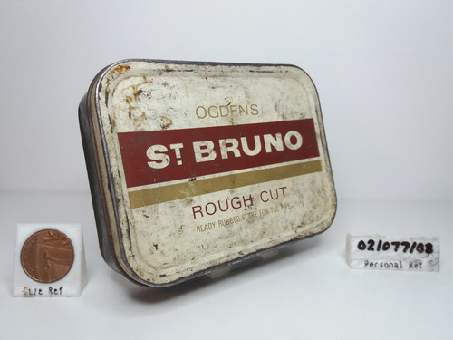 1980s Ogden's St Bruno Rough Cut Tobacco Tin | Glenns Antique Shop
