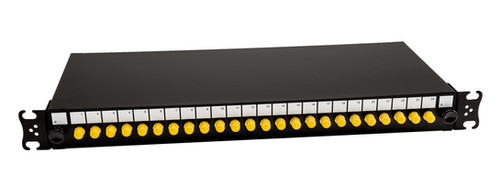 1U Black Sliding Patch Panel - to 24 fib ST / Matrix Global Networks