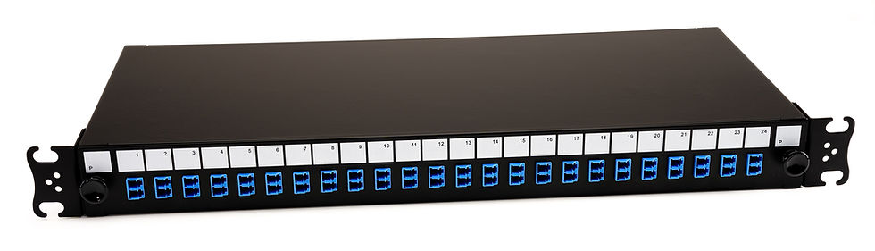 1U Black Sliding Patch Panel to 48 fibres LC / Matrix Global Networks