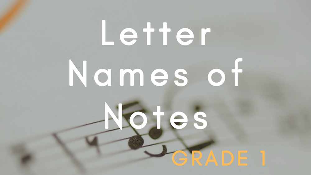 Letter Names of Notes (Grade 1)