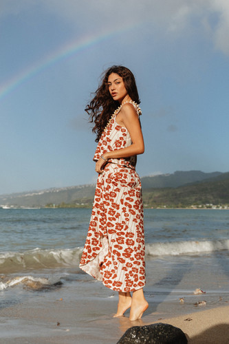 Bells Skirt in Roses | vermilli-hawaii
