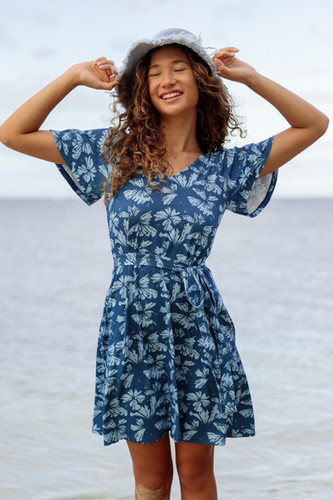 Elodie Dress in Electric | vermilli-hawaii