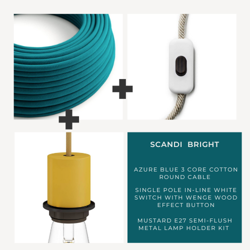 Product Focus - Coloured Fabric Cables for Table and Floor Lamps