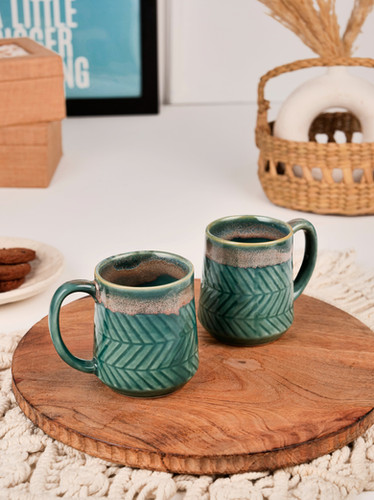 Casa Jade Mug Set of 2 - Elegant Ceramic Mugs from Jadoo Magic