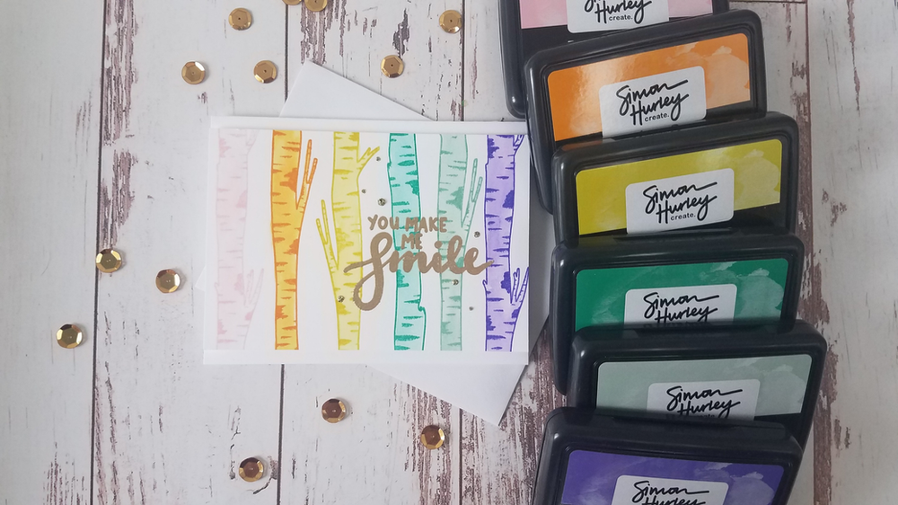 Simon Hurley's New Timber Stamp and Painting With His New Inks