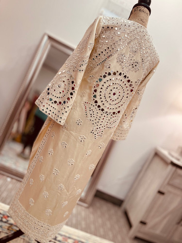 Heavy mirror work jacket | MulMulGota & Zardosi