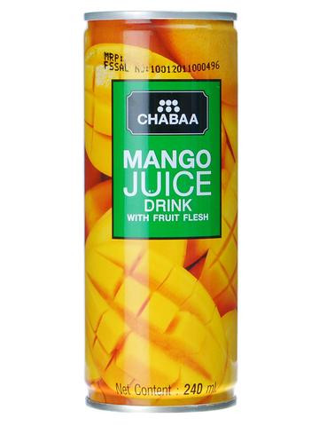 CHABAA Mango Juice 230ml. (24 Cans) | SamuiMart