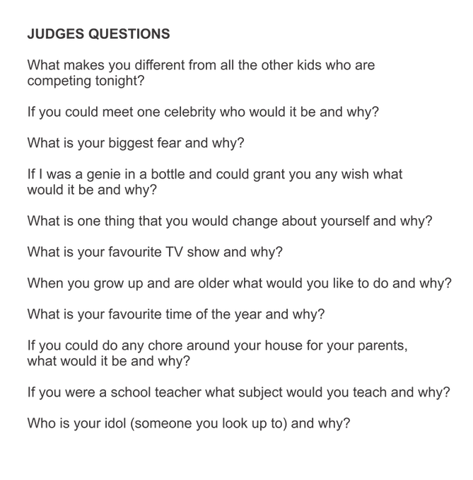 Judges Questions | essex-fun-fest