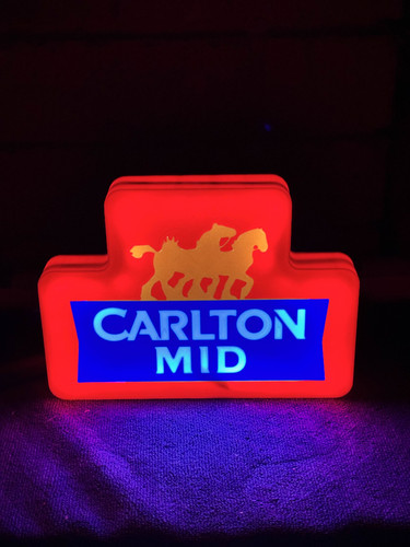 Carlton Mid Beer Light up LED sign / Lamp | Wild 3D Printing