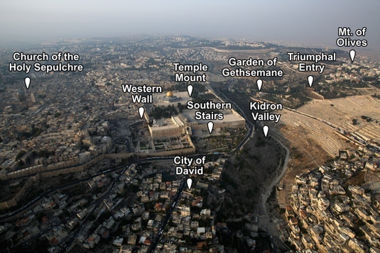 Temple Mount & Pentecost: Royal Stoa, Southern Stairs | HolyLandSite.com
