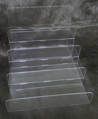 4- Tier Handbag Purse Riser Display Shelf, Clear Acrylic Wallet Display ...