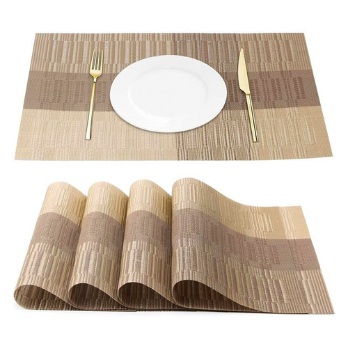 Individuales Para Mesa Comedor X 6 Lavables -Caramelo | Multiplace