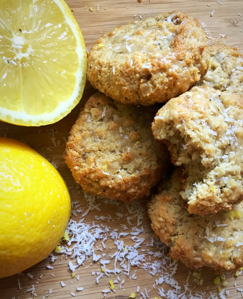 Lemon Coconut Cookies (vegan/GF)
