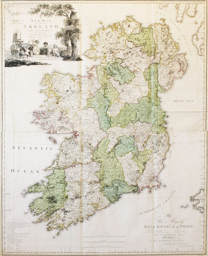 Beaufort “Civil and Ecclesiastical Map of Ireland” 1792 ...