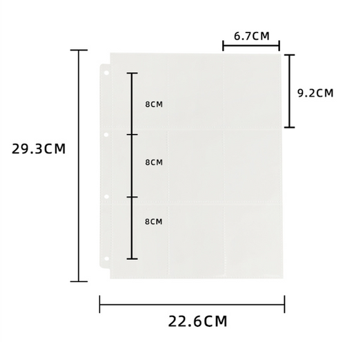 Funda de 9 divisiones para binder A4 (10uds) | Areum Costa Rica