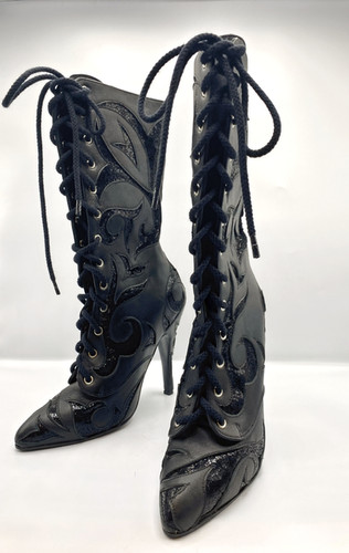 Spiral Mono Knee High Boots Size UK7 Original Sample | ILSB