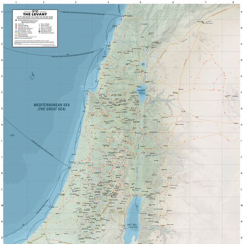 BIBLE WALL MAP: Israelite Period South Levant | Drink Offering Tours