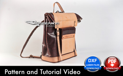 Leather Backpack Pattern - Pdf Download - Leather DIY - Backpack ...