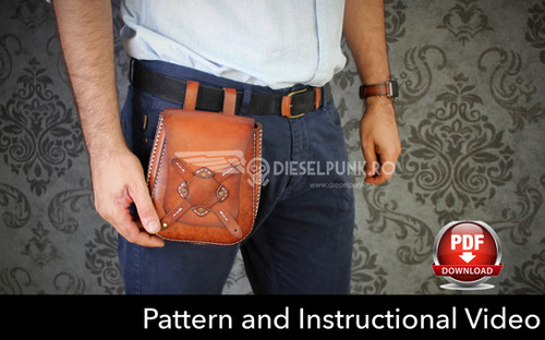 Hip Bag Pattern - Leather DIY - Pdf Download - Bag template - Video ...