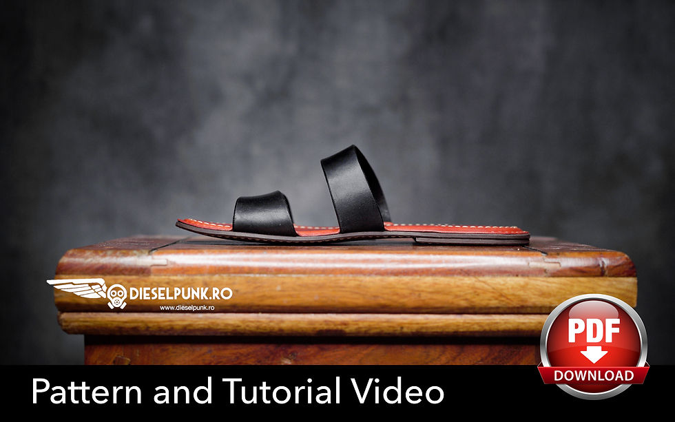 Flip Flops Pattern - Leather DIY - Pdf Download - Sandals pattern ...