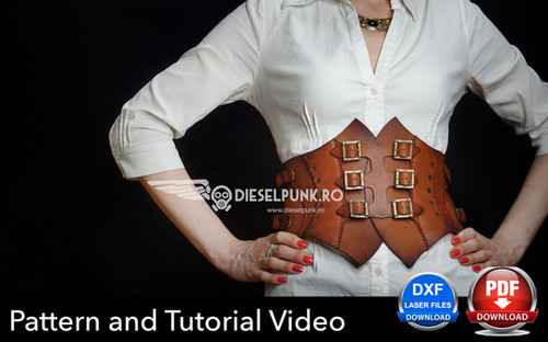 Corset Pattern - Steampunk Corset DIY - Leather Corset Template - PDF ...