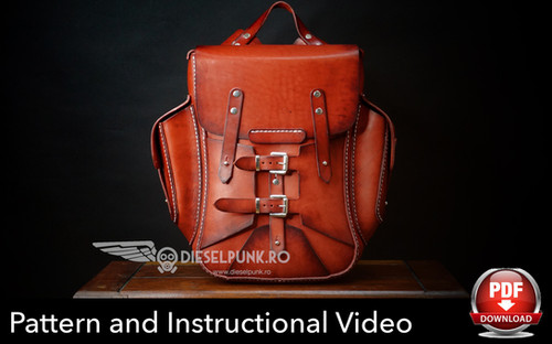 Backpack Pattern - Leather DIY - Pdf Download - Video Tutorial ...