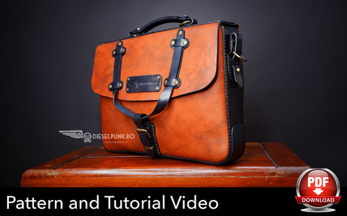 Leather Satchel Pattern - Pdf Download - Leather Bag Pattern - Leather ...