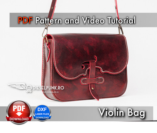 Bag Pattern - Leather DIY - Pdf Download - Violin Bag - Video Tutorial ...