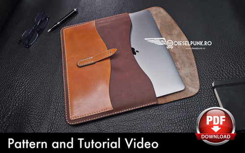 Laptop Cover Pattern - Leather DIY - Pdf Download - MacBook Sleeve ...