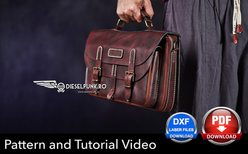 Briefcase Bag Pattern - The Gentleman Explorer | Leather Patterns